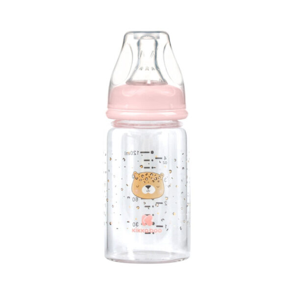 KikkaBoo Flašica staklena Savanna 120ml Pink (KKB21115)