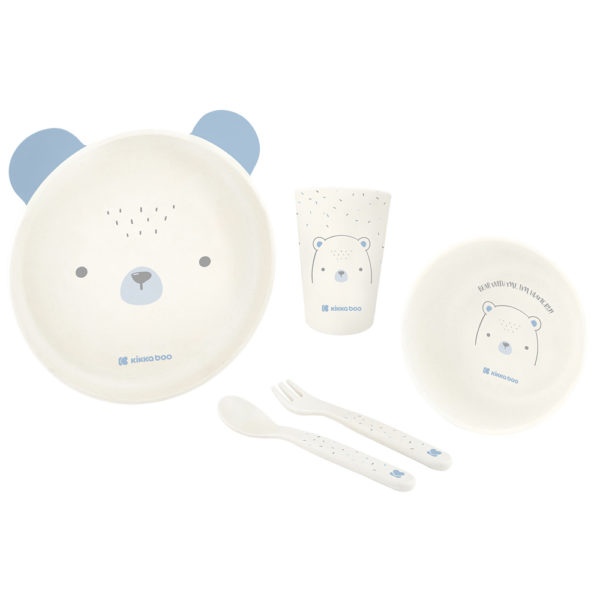 KikkaBoo Set posuđa 4 dela Bear with Me Blue (KKB40136)
