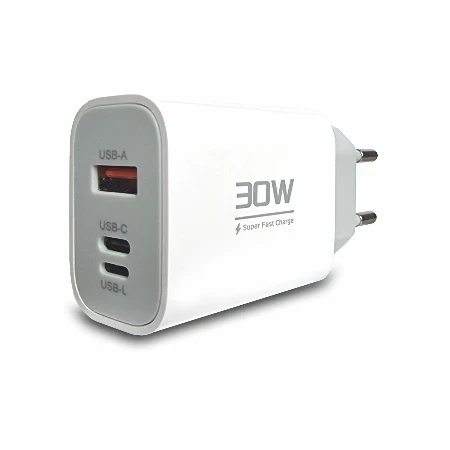 Bavin Bavitel punjač 30W Usb A/Type C/IOS + kabl Type C/Lightning bela KeKe-PD004 ( 92001 )