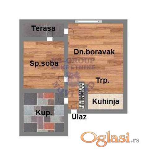 Dvosoban stan u Lipovom Gaju, 44m2