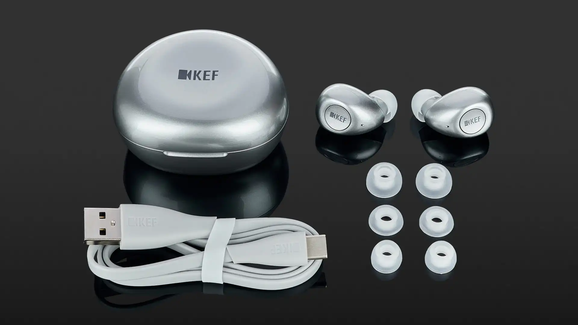 KEF Mu3 Earphones Silver - Bežične In-ear slušalice