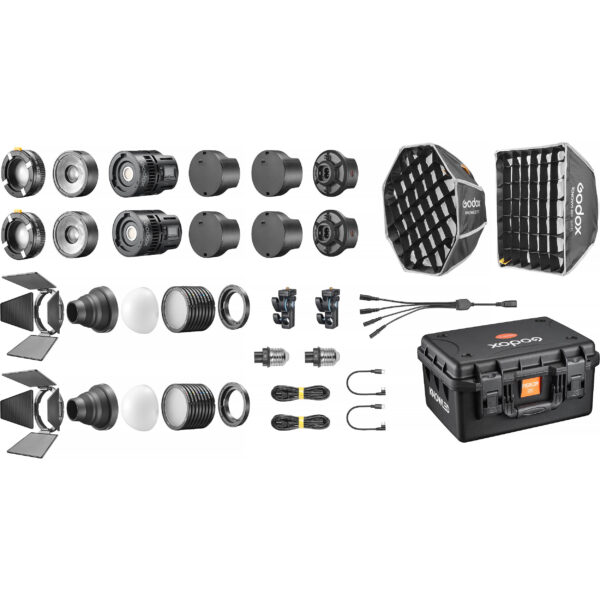 Godox MS60R RGB LED reflektor KIT 2 (1800-10000k)