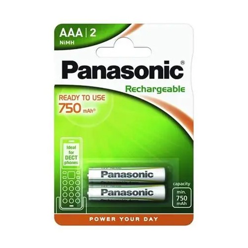 Panasonic Ready to Use 2 x AAA 750mAh Punjive baterije - 2 komada