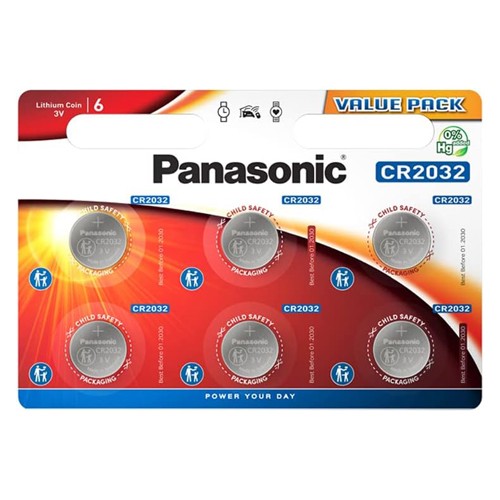 Panasonic Lithium baterije CR2032 3V - 6 komada