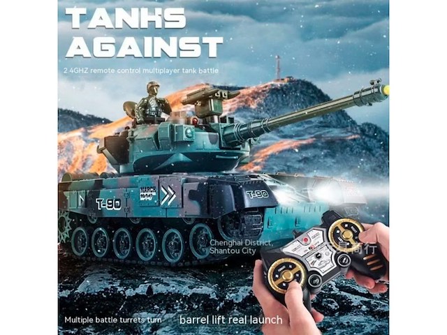 RC tenk T90 ispaljuje kuglice