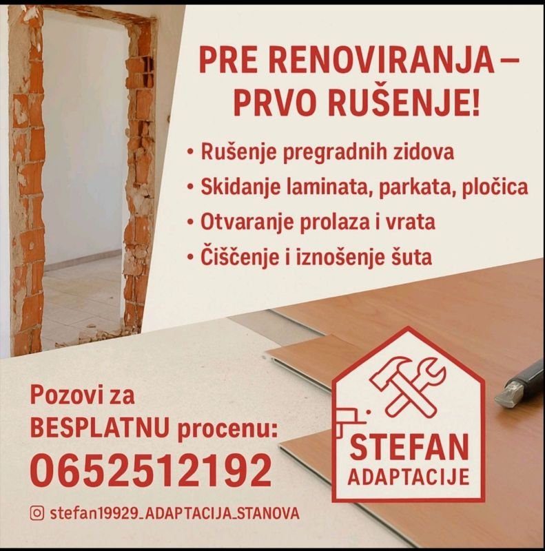 Rusenje i iznos suta.