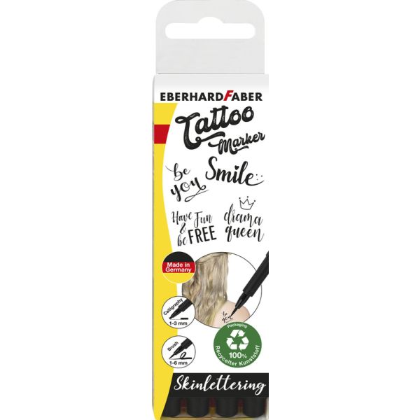 Flomasteri Tattoo Eberhard Faber-Castell 1/4 skin lettering