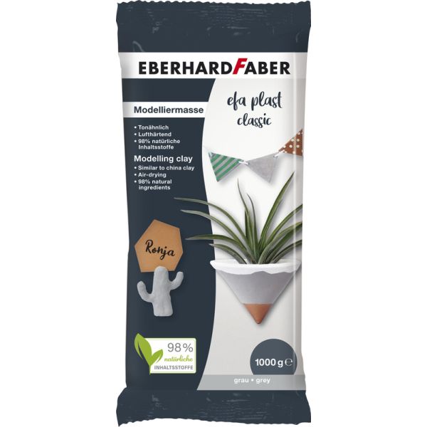 Masa za modeliranje Eberhard Faber-Castell siva 1000g