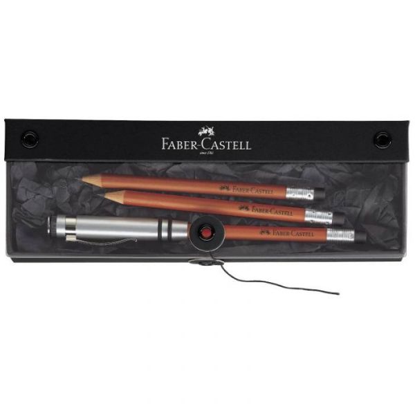 Grafitne olovke Design u setu Faber-Castell braon