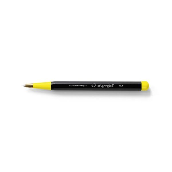 Hemijska olovka Drehgriffel Nr.1 Leuchtturm black/lemon sa plavim mastilom
