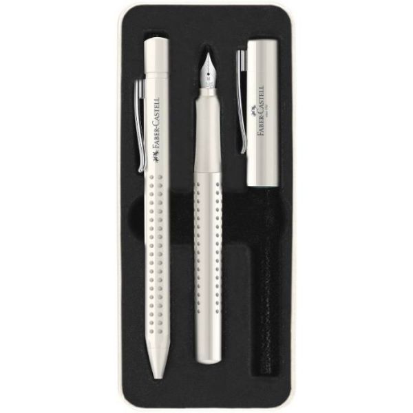 Hemijska olovka i naliv pero Grip edition Faber-Castell Coconut milk M