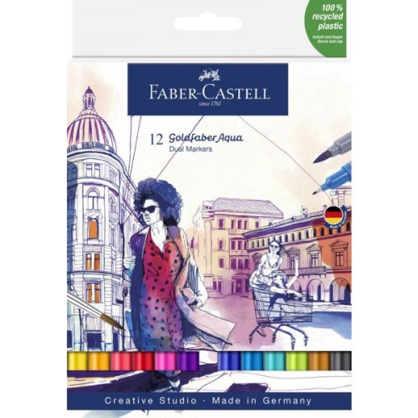 Flomasteri Goldfaber Aqua dual Faber-Castell 1/12
