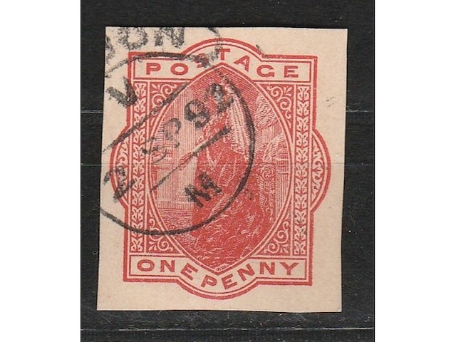 Cut square - British Empire - 1 Penny