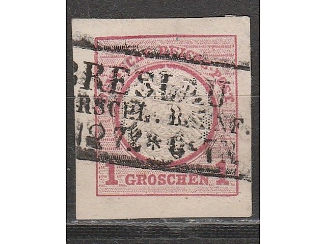 Cut square - Deutsche Reichs, 1 Groschen