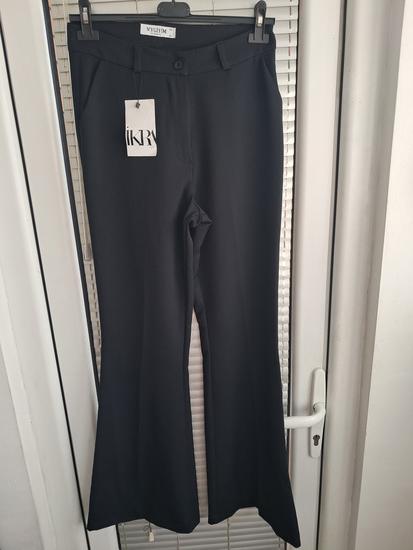 NOVE crne zvonarice visok struk vel 38