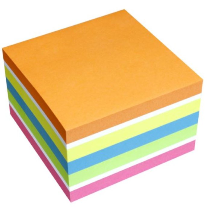 Samolepljivi blok za poruke 75x75 450 listova Brilliant Mix