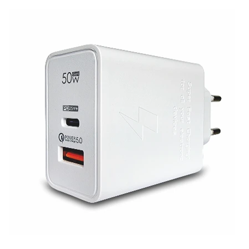 Bavitel punjač 50W Usb A+ Type C bela KeKe-PD002