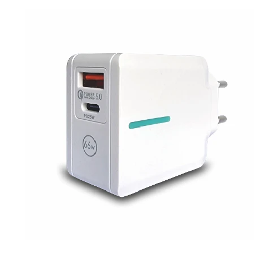 Bavitel punjač 66W Usb A+ Type C bela KeKe F012 / WUW-T66