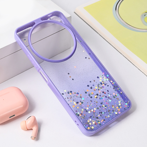 Torbica Frame Glitter za Xiaomi Redmi 14C ljubicasta