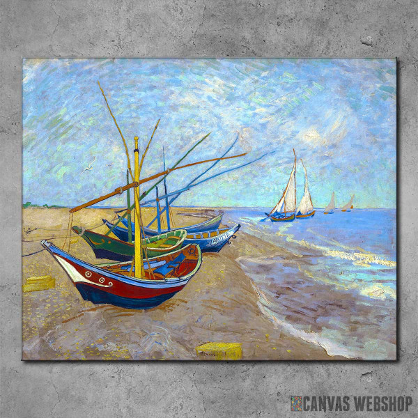 Ribarski čamci na plaži u Sent Mari de la meru, Van Gog