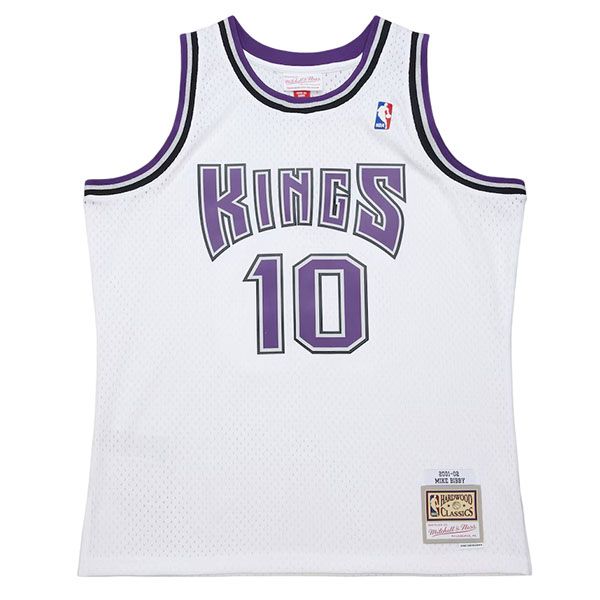 NBA SACRAMENTO KINGS 2001/02 MIKE BIBBY SWINGMAN JERSEY 'WHITE'