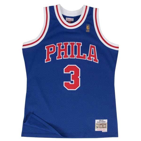 NBA PHILADELPHIA 76ERS ALTERNATE 1996-97 ALLEN IVERSON SWINGMAN JERSEY 'ROYAL'