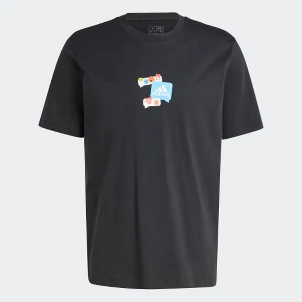 Adidas Muška majica Remoji Graphic Tee, Crna