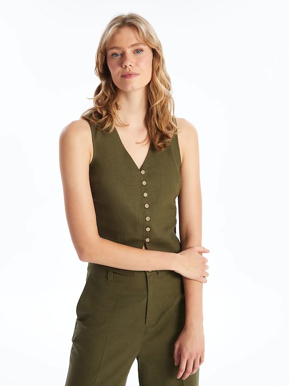 LC Waikiki Ženska bluza S4II89Z8-YGX, Kaki