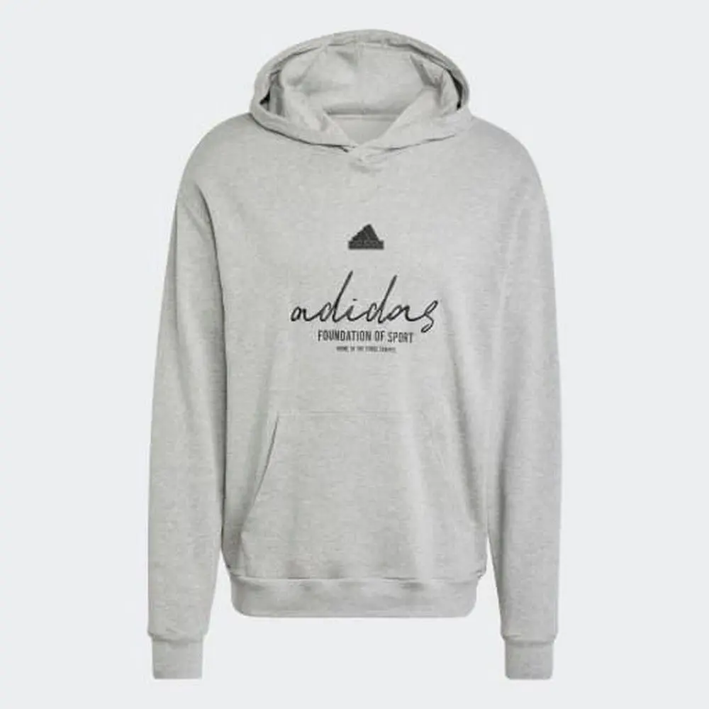 Adidas Muški duks sa kapuljačom bl ft hd, Svetlosivi