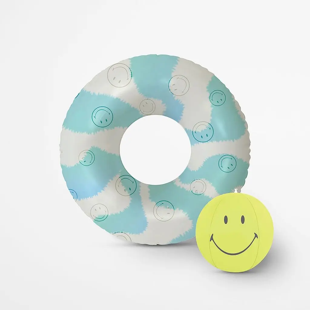 SunnyLife Set Guma za plivanje i lopta za vodu Smajli S2LPOBSM