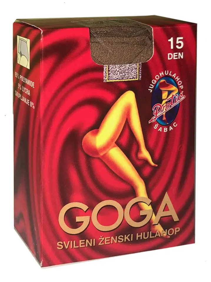 Jugohulahop Ženske hulahopke Goga, Svilene, 15 den, Boja kože