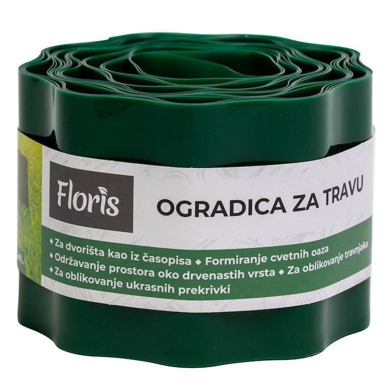 FLORIS- OGRADICA ZA TRAVU PVC 10CMX9M