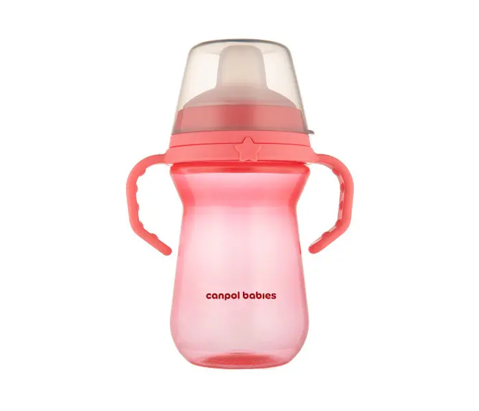 CANPOL BABIES Šolja sa silikonskim kljunom 250ml (56/615) roze