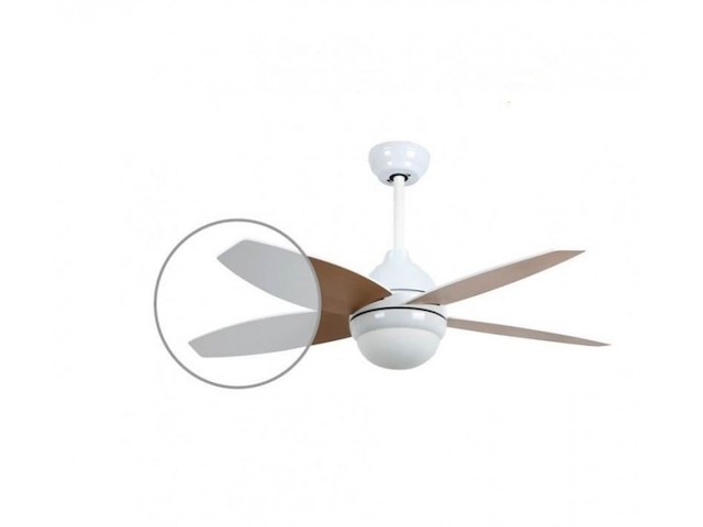 NIAROS PLAFONSKI Ventilator 42` SA TAJMEROM I DALJINSKIM, BELI/DRVO EFEKAT