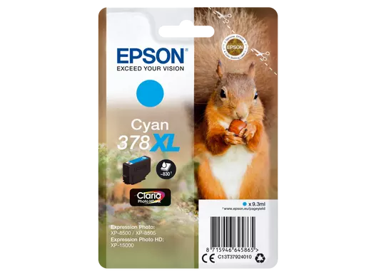Singlepack Cyan 378XL Claria Photo HD Ink