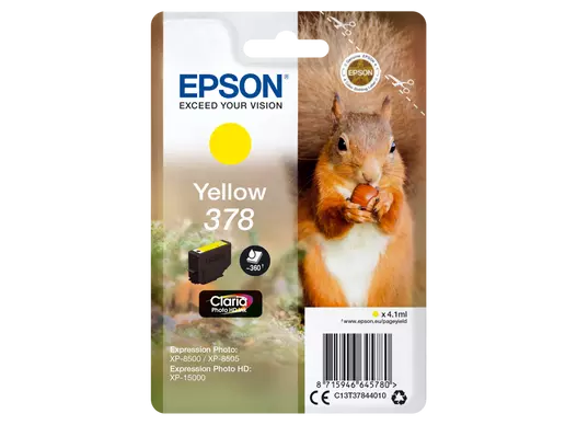 Singlepack Yellow 378 Claria Photo HD Ink