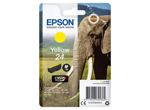 Singlepack Yellow 24 Claria Photo HD Ink