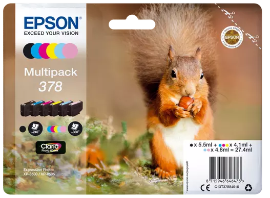 Multipack 6-colours 378 Claria Photo HD Ink