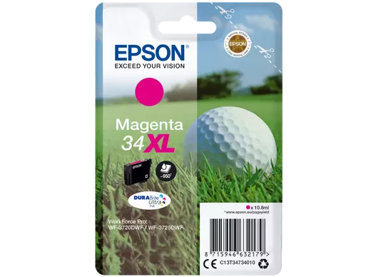 Singlepack Magenta 34XL DURABrite Ultra Ink