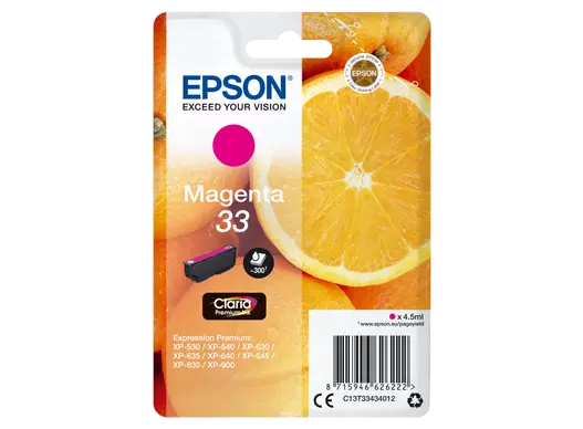 Singlepack Magenta 33 Claria Premium Ink