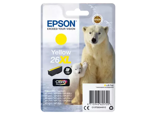 Singlepack Yellow 26XL Claria Premium Ink
