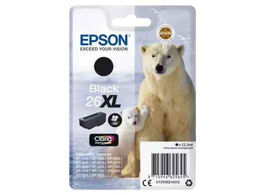 Singlepack Black 26XL Claria Premium Ink