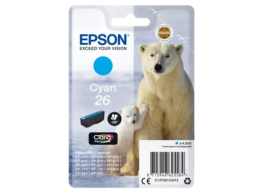 Singlepack Cyan 26 Claria Premium Ink