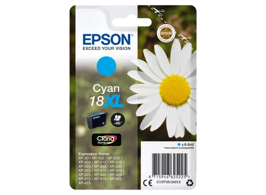 Singlepack Cyan 18XL Claria Home Ink