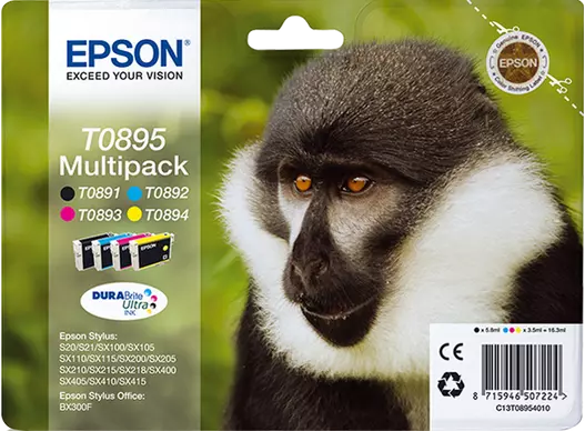 Multipack 4-colours T0895 DURABrite Ultra Ink