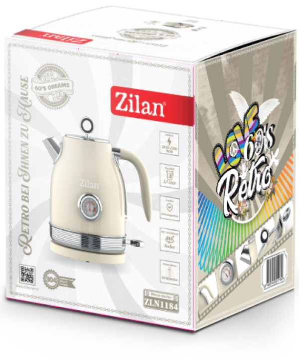 Zilan ZLN1184 Kuvalo za vodu, 1,7L, 2200 W, Retro