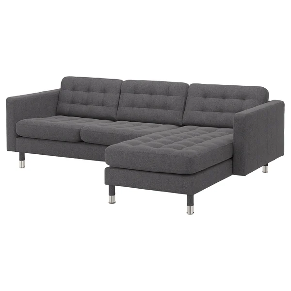 Sofa trosed, s lenjivcem/Gunnared tamnosiva/metal