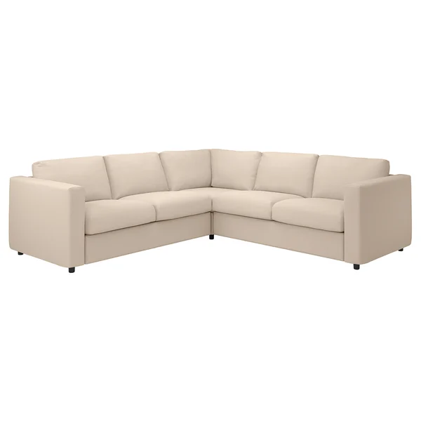 Ugaona sofa, 4-sed, Hallarp bež