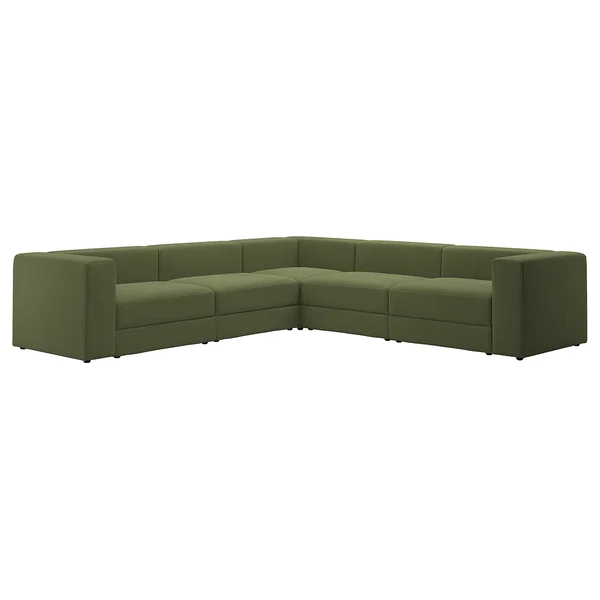 Modularna ugaona sofa 6-sed, Samsala tamnožuta-zelena