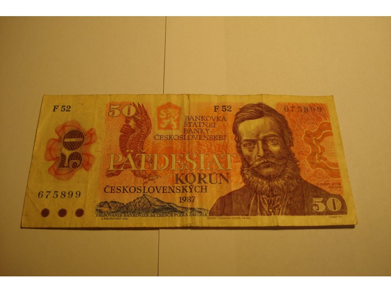 ČEHOSLOVAČKA - 50 KRUNA - 1987